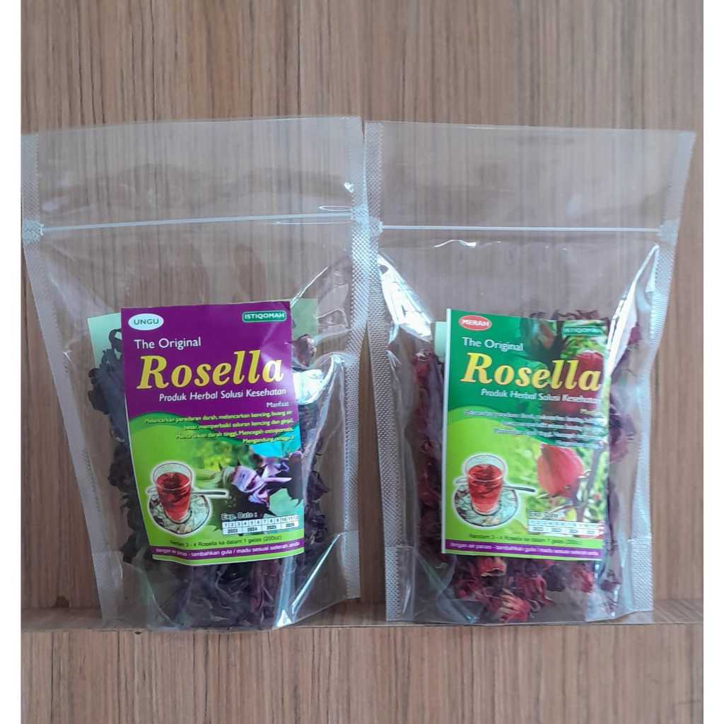 Jual teh rosella teh bunga rosella merah kering / ungu kering 50gr ...