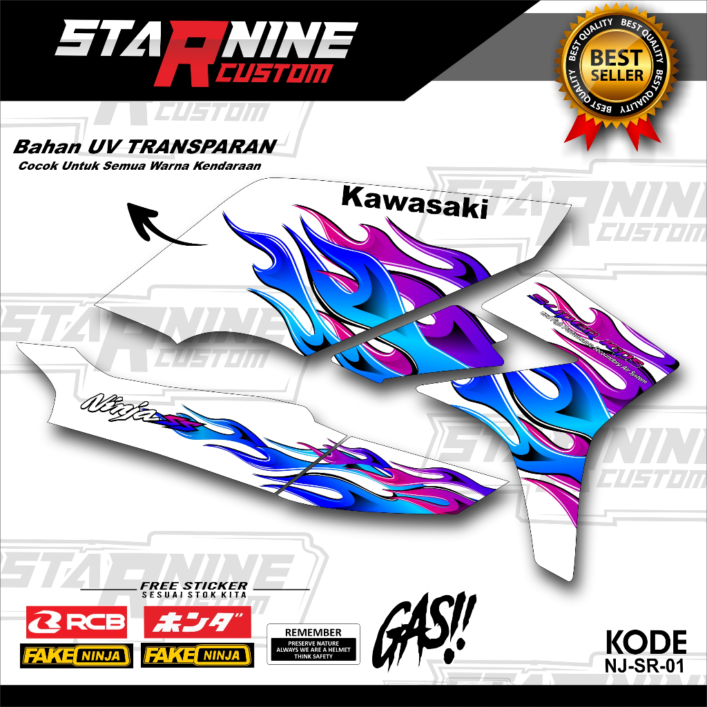 Jual STRIPING NINJA SS API TRANSPARAN STIKER NINJA SS/R | Shopee Indonesia