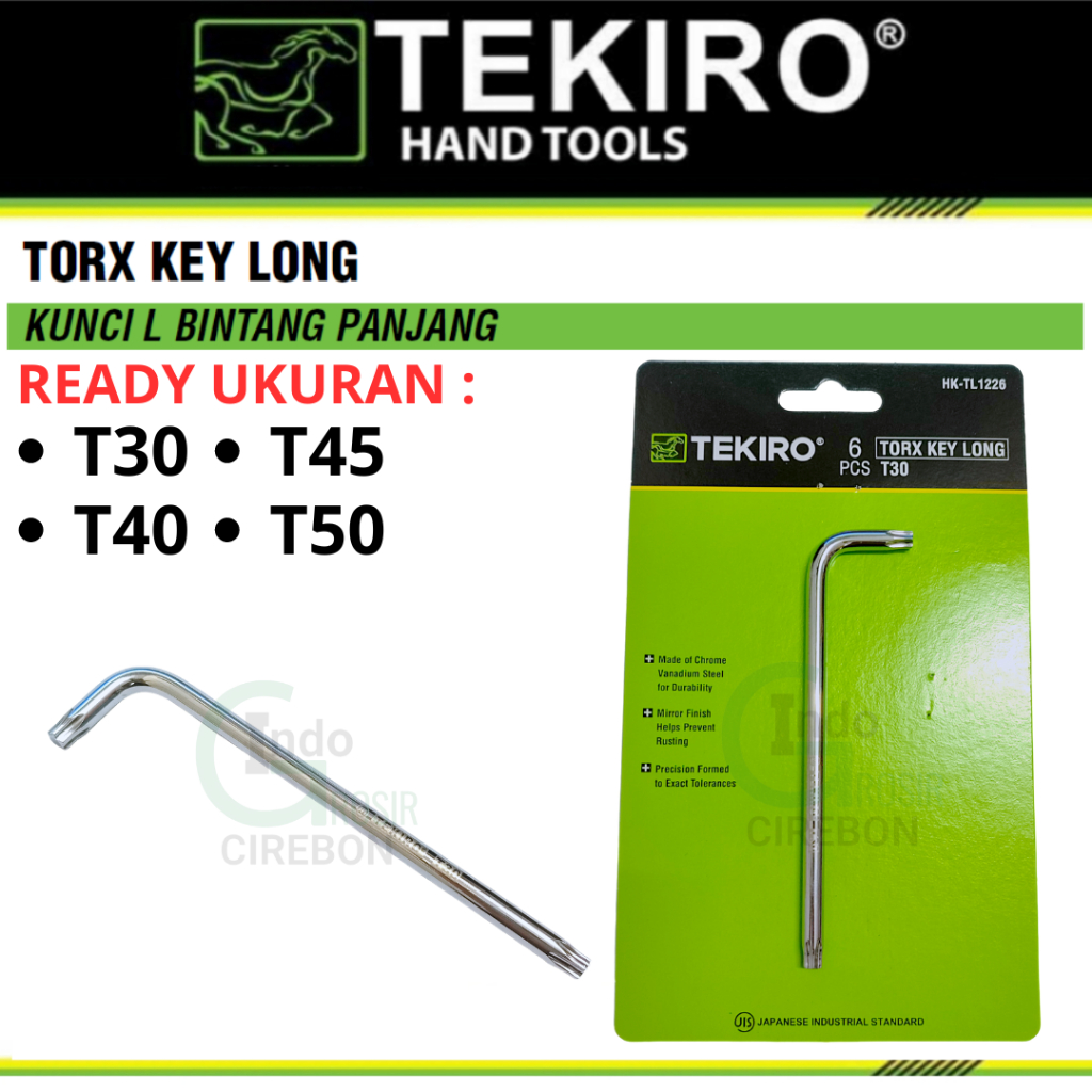 Jual [ 1 PCS ] TEKIRO Kunci L Bintang T30 T40 T45 T50 Torx Key Long ...