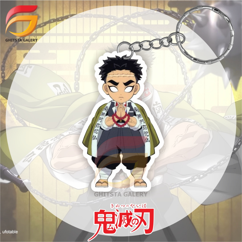 Jual Gantungan Kunci Gyomei Himejima Hashira Batu Demon Slayer Kimetsu ...