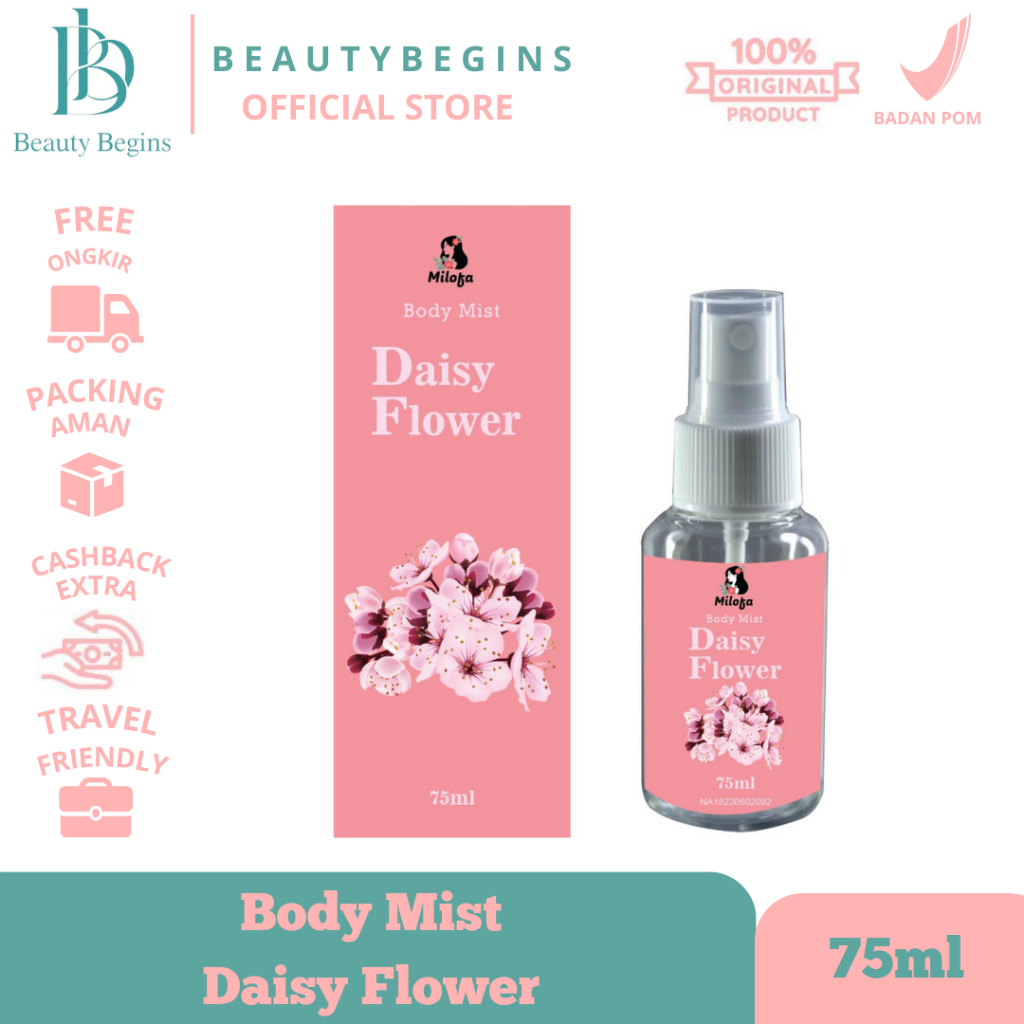 Jual BB - [BPOM] Body Mist Milofa 75ml Premium / Body Mist Daisy Flower ...
