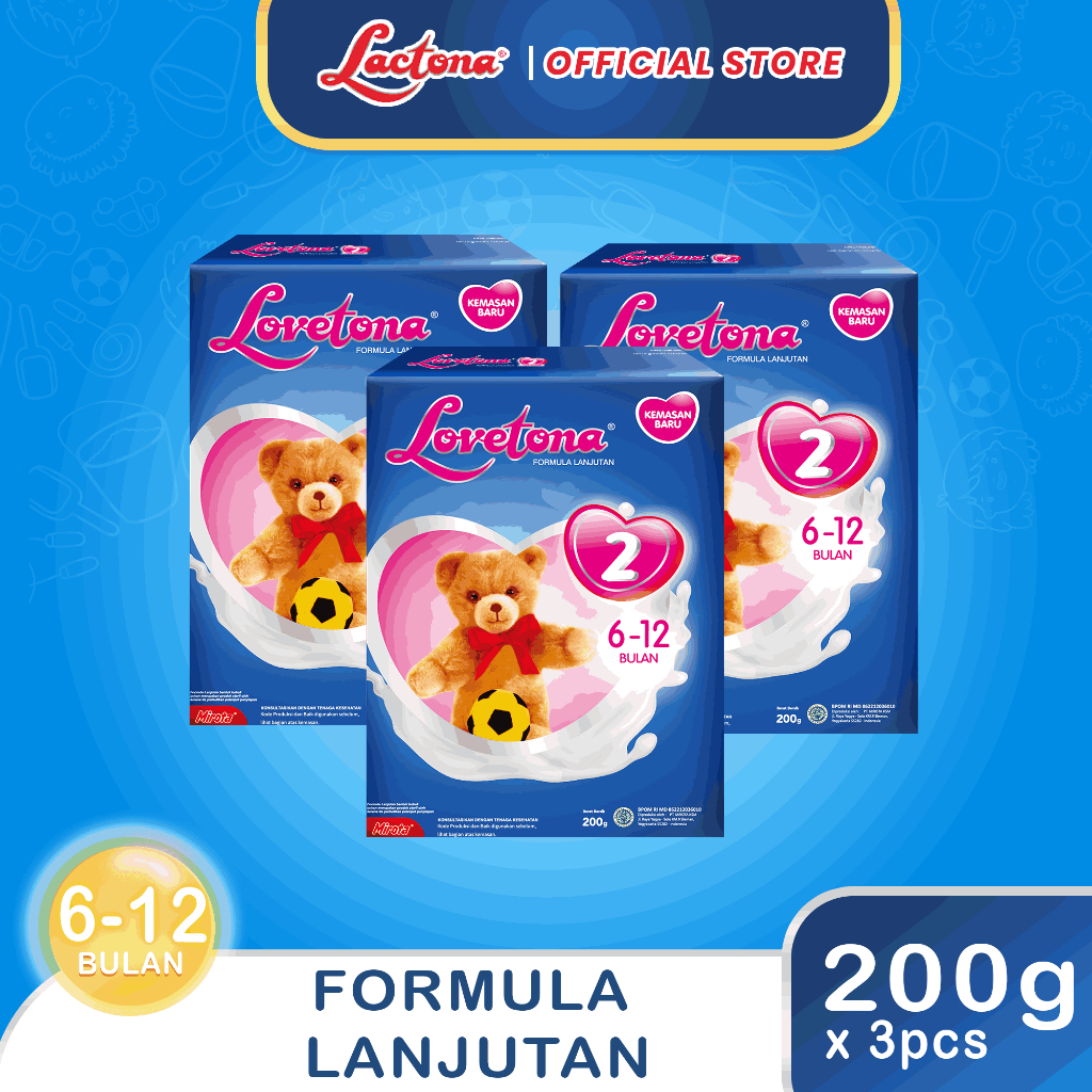 Jual PACKET LOVETONA 2 Susu Formula Bayi 6 - 12 Bulan 200 Gr X 3 Box ...