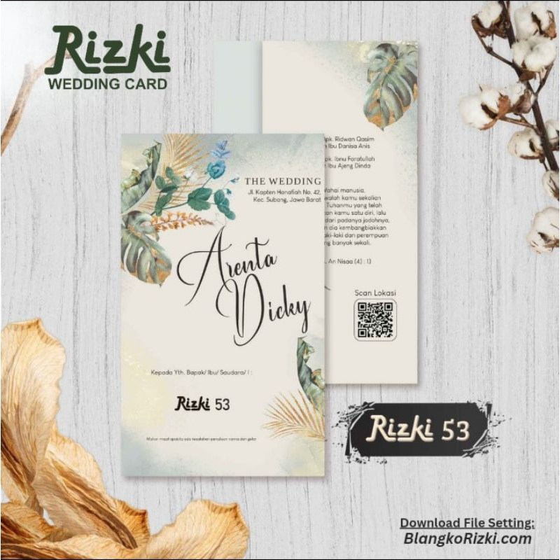 Jual cetak undangan RIZKY 100pc free plastik dan label | Shopee Indonesia