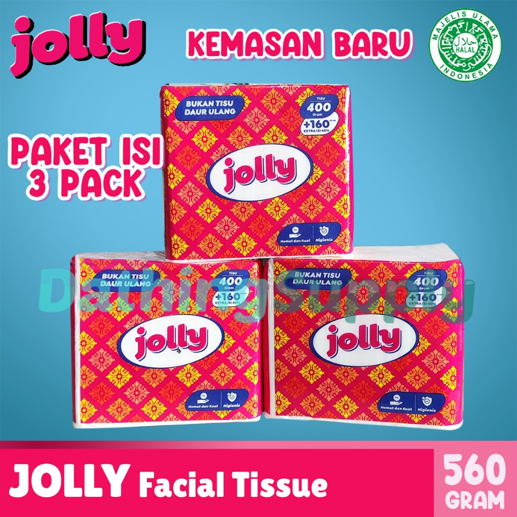 Jual Tissue Jolly Facial Isi 560 Gram - 2 Ply / Tisu Wajah Halus Lembut ...