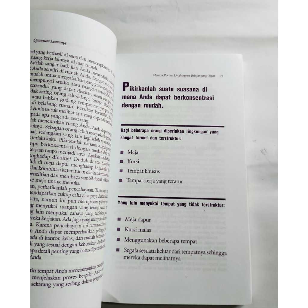Jual QUANTUM LEARNING - MEMBIASAKAN BELAJAR NYAMAN DAN MENYENANGKAN ...