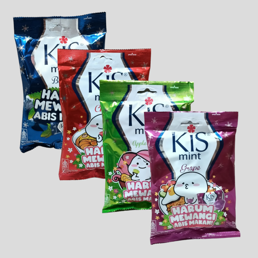 Jual Permen Kis Cherry, Apple Peach, Grape dan Barley Mint Sak (50 butir) | Shopee Indonesia