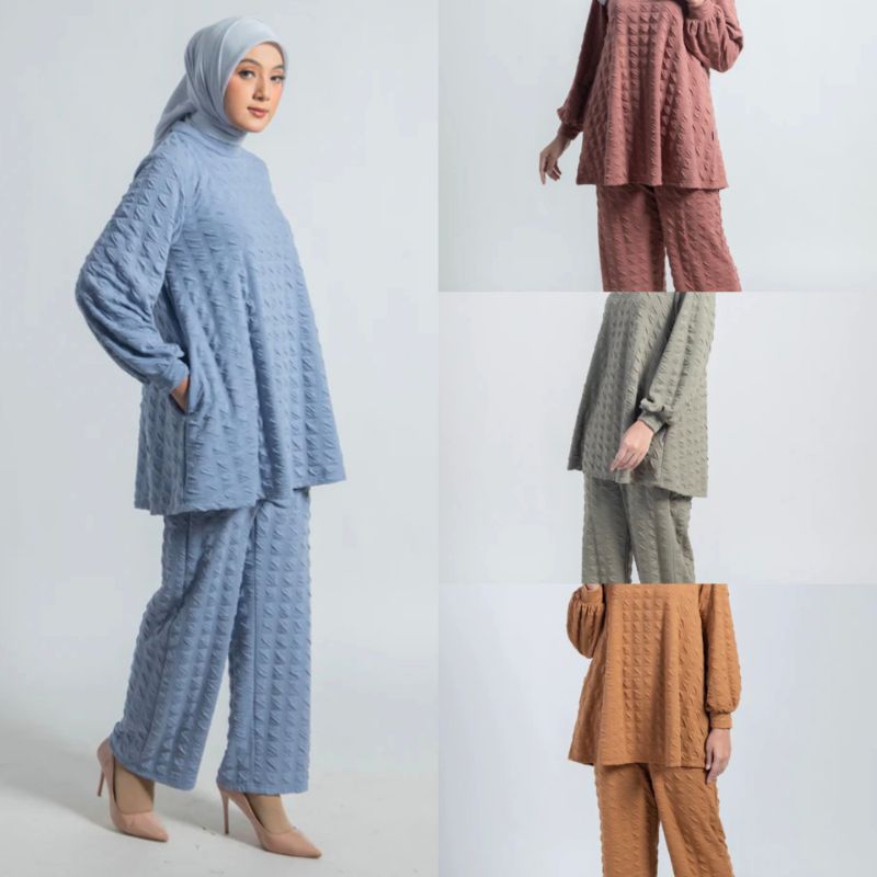 Jual One Set Knit Texture Elzatta | Shopee Indonesia