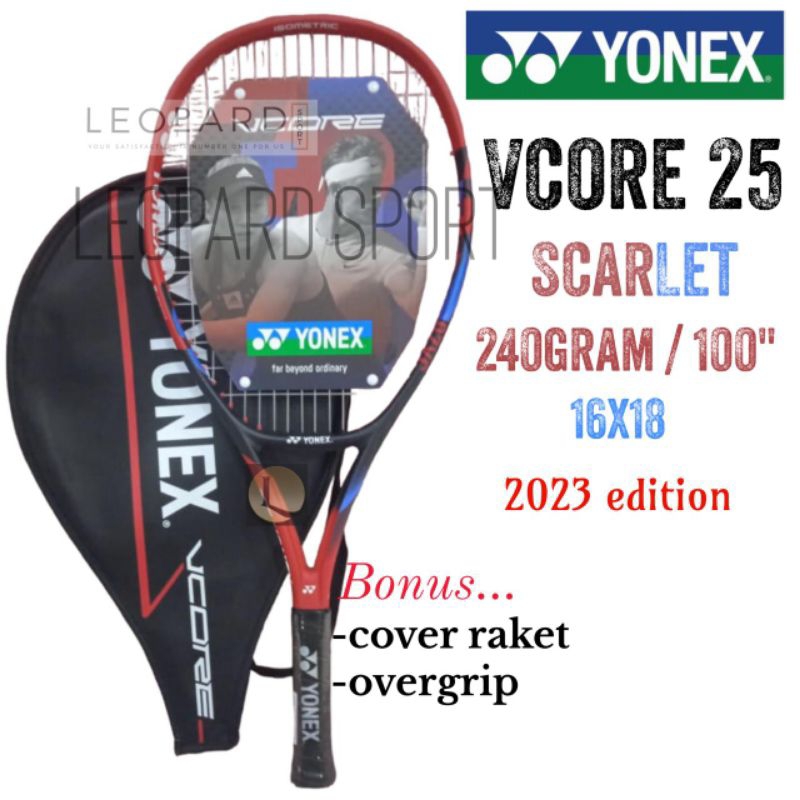 Jual Raket Tenis Yonex VCORE 25 Scarlet 2023 Berat : 240Gr 100 inch Original | Shopee Indonesia