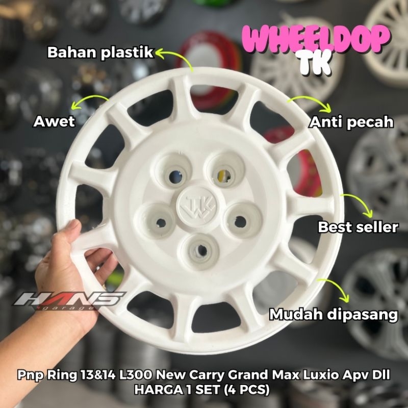 Jual wheeldop tkw model rally look ring 13 ring 14 baut 5 bisa dipasang ...