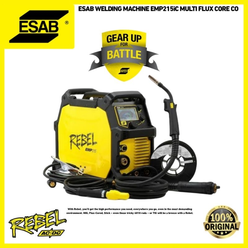 Jual Mesin Las ESAB REBEL Series EMP 215 ic - Multi Flux Core CO ...