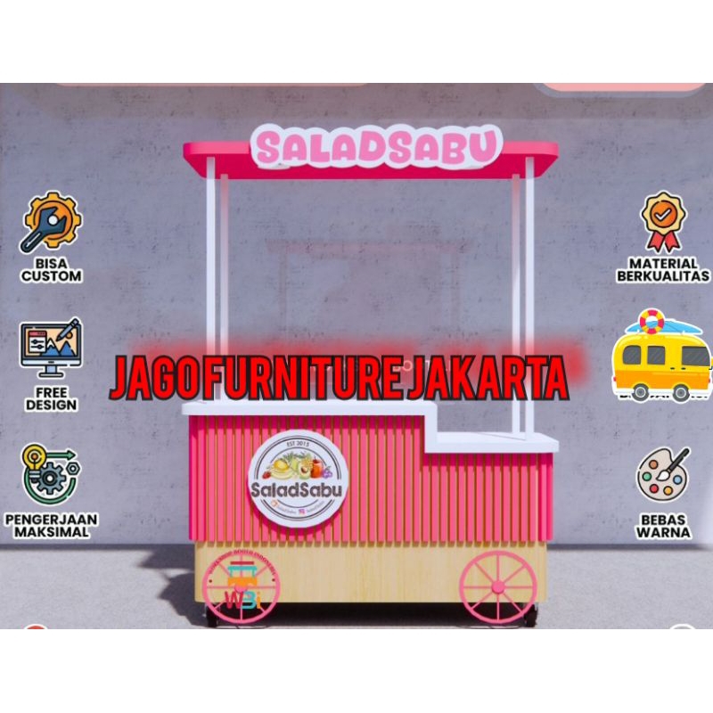 Jual mini booth/mini standbart/gerobak, cocok untuk usaha kuliner bazar ...