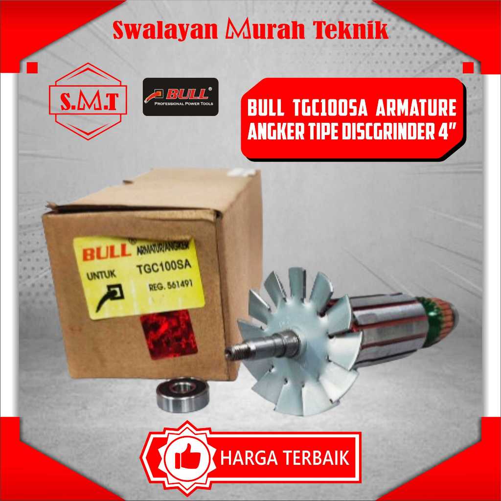 Jual BULL TGC100SA armatur rotor angkur angker mesin gerinda 4" LG TGC ...
