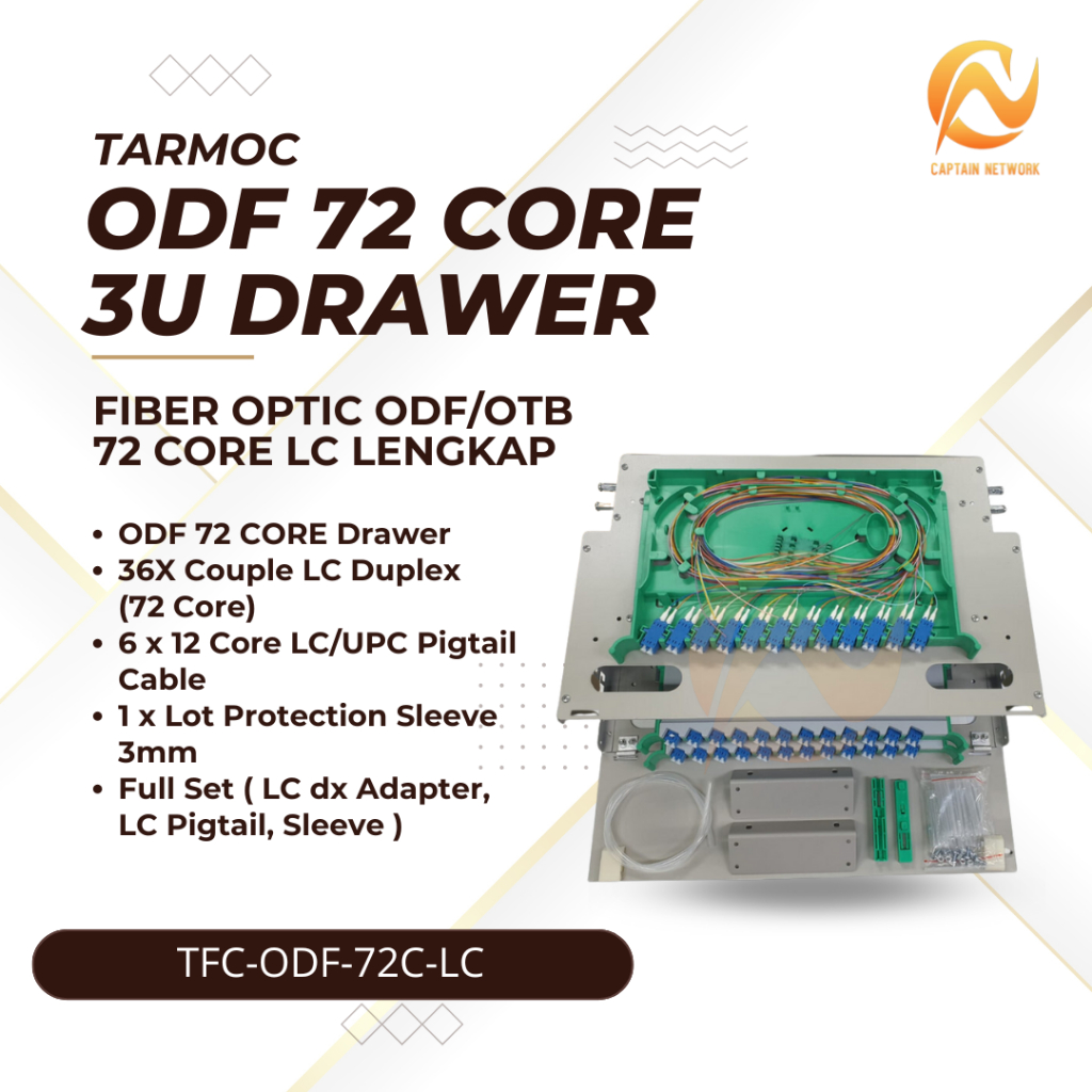 Jual Fiber Optic ODF/OTB 72 Core LC Lengkap Rackmount | ODF 72C LC (LC ...
