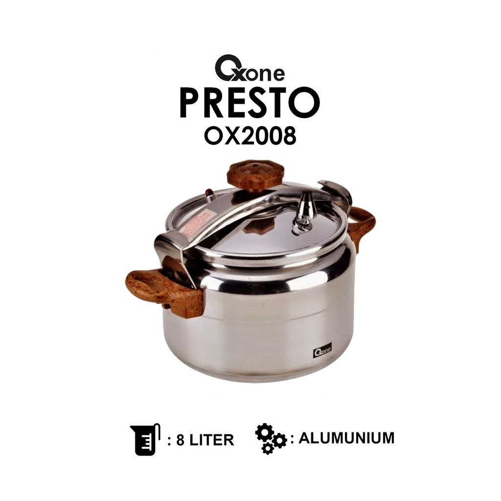 Jual Oxone OX2008 Presto Alumunium 8 Liter Pressure Cooker OX-2008 | Shopee Indonesia