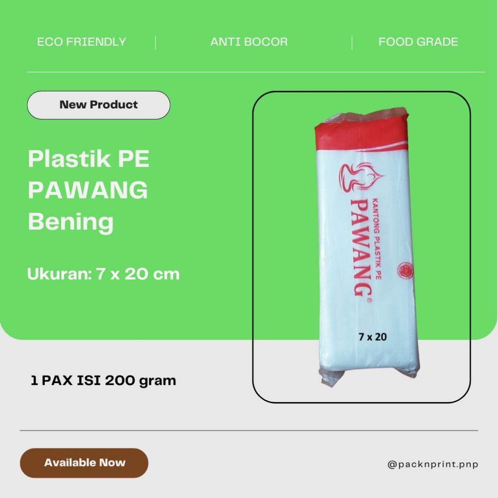 Jual Plastik PE PAWANG Untuk Minuman Digin Ukuran 7 x 20 cm | Shopee ...