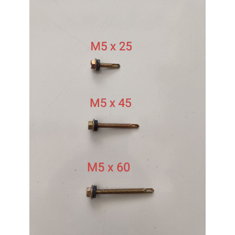 Jual Sekrup Skrup Drilling Roofing Moon Lion M5 Kuning Baut Baja Ringan ...