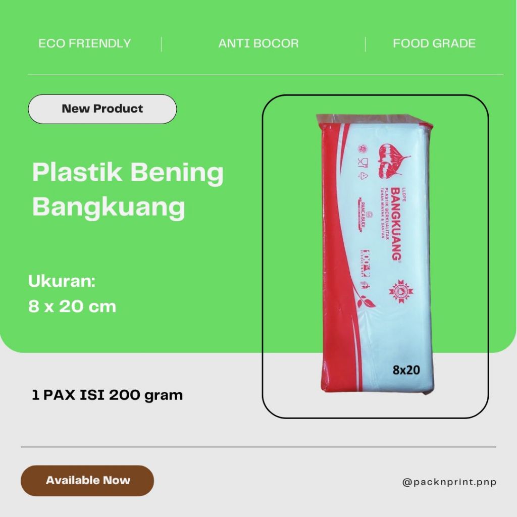 Jual Plastik PE Bangkuang Untuk Santan / Gula / Sayur Ukuran 8 x 20 cm ...