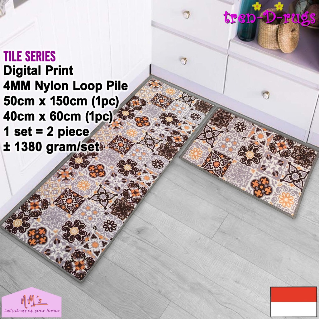 Jual Tren-D-rugs Keset kaki motif vintage bohemian modern alas dapur ...