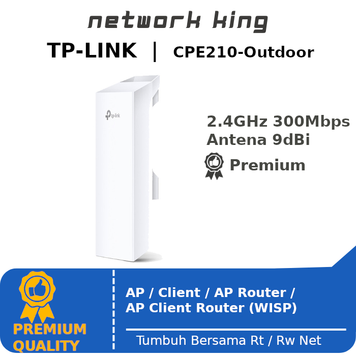Jual TP-LINK CPE210 2.4GHz 300Mbps 9dBi Outdoor CPE TPLink 5km ...