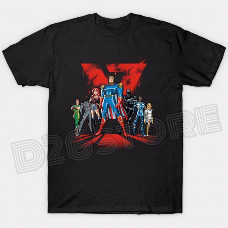Jual Kaos The Seven Superheroes Homelander Maeve Starlight The Deep A ...