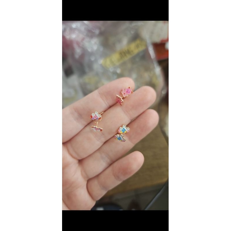 Jual anting toge tauge anak end loop unicorn pony emas asli 700 70% 16K ...