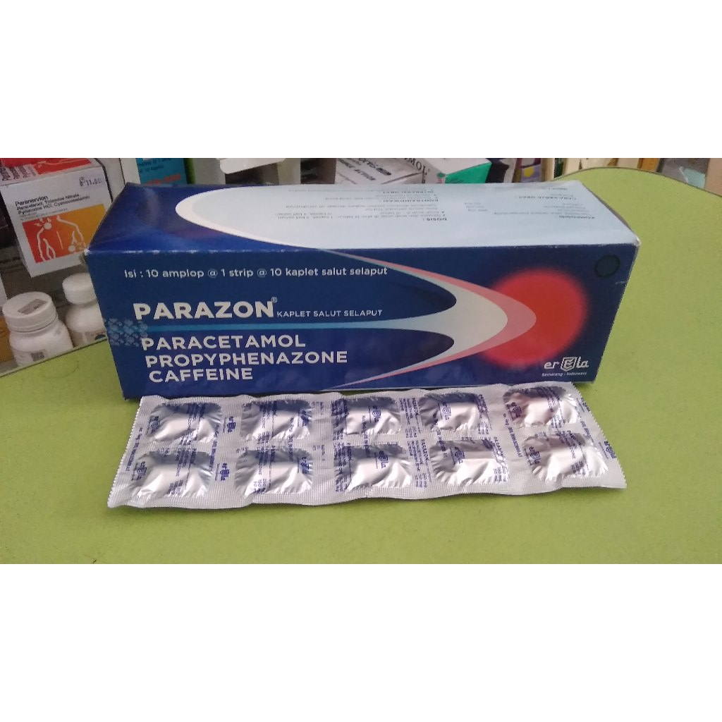 Jual PARAZON / Meringankan Sakit Kepala dan Gigi / Kaplet Salut Selaput ...