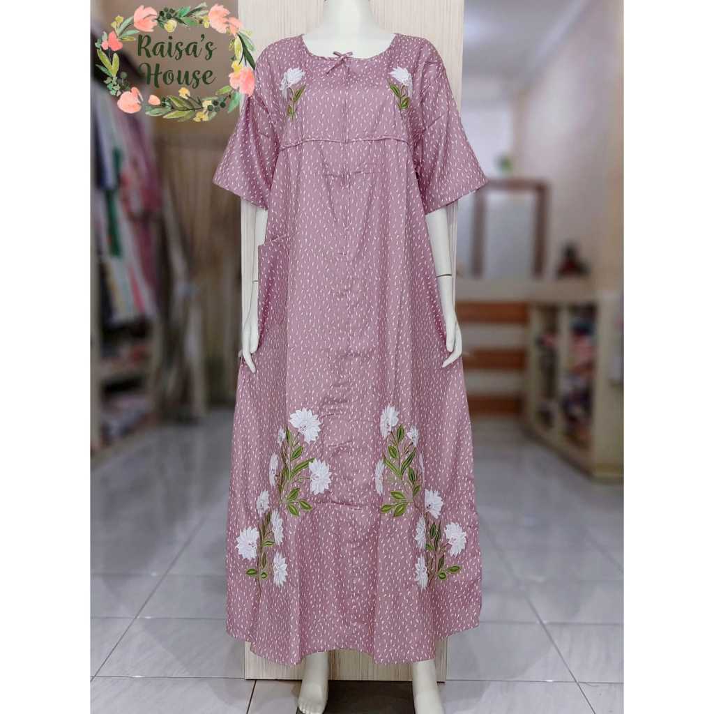 Jual DASTER LONGDRESS BORDIR KHAS MALANG - PENDEK - PUTIH PINK | UNGU ...