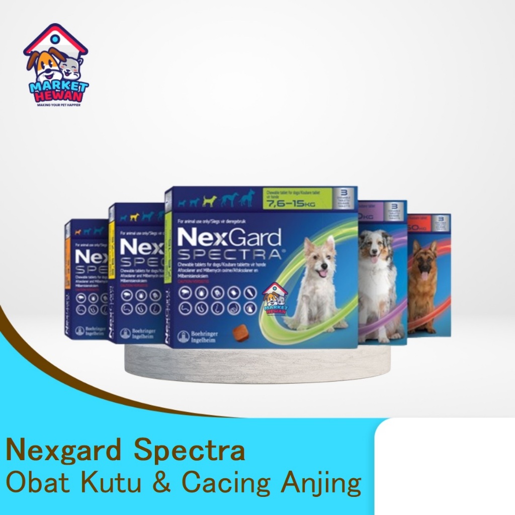 Jual Nexgard Obat Kutu Dan Cacing Anjing Dog Flea tick Harga 1 tablet ...