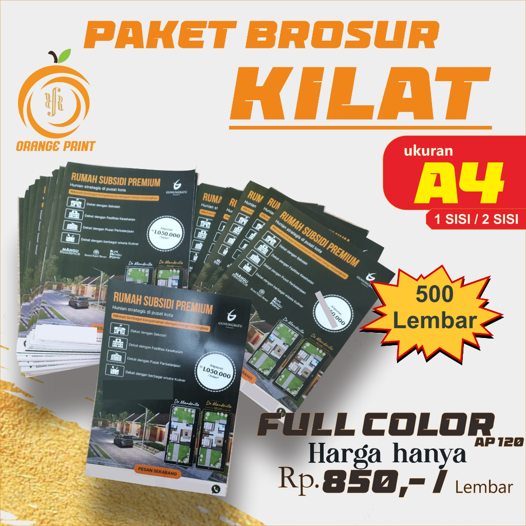 Jual BROSUR A4 | PAKET BROSUR | CETAK BROSUR | Paket Brosur 1 RIM 500 LEMBAR | Shopee Indonesia