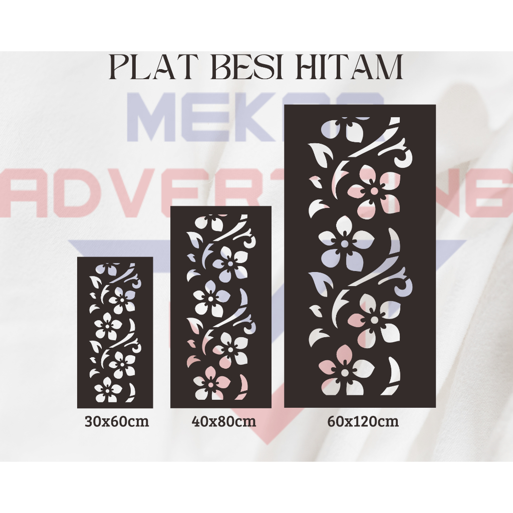 Jual KRAWANGAN PLAT BESI PAGAR CUTTING LASER MOTIF BUNGA | Shopee Indonesia