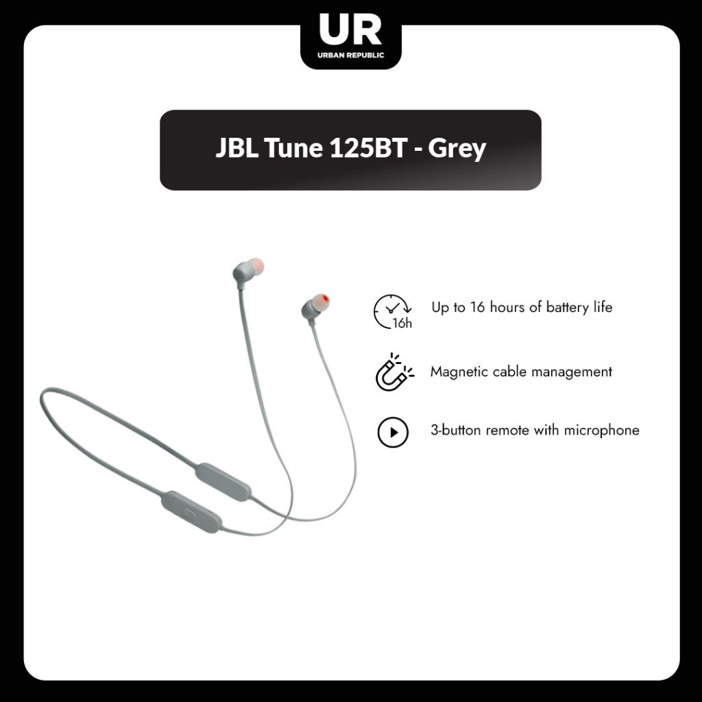 Jual JBL Tune 125BT - Grey | Shopee Indonesia
