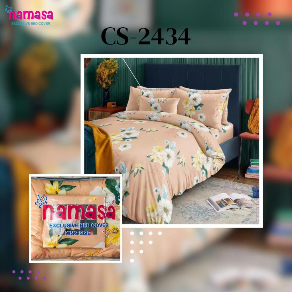 Jual Bed Cover Set 180x200 King Namasa Tebal dan Tidak Luntur - CS-2434 ...