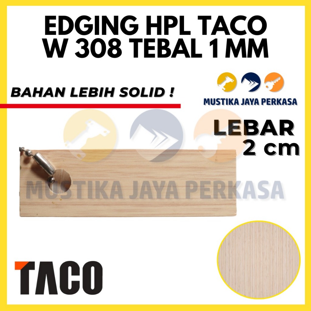 Jual Per 5 Meter Edging Taco W 308 1 x 22 Mm Woodgrain HPL TH 308 H 2 ...