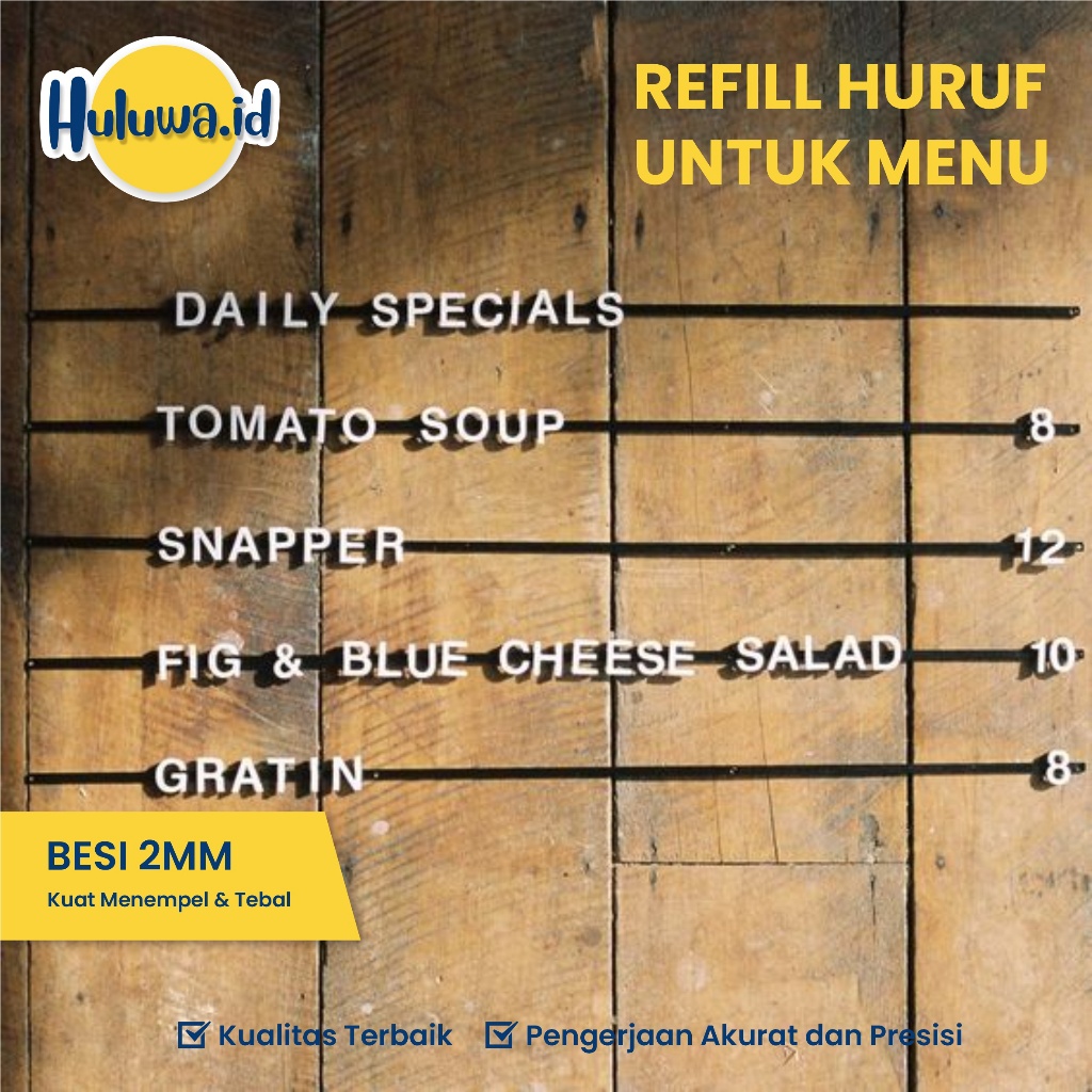Jual Huruf Besi / Refill Huruf Untuk Menu / Huruf Menu Magnet | Shopee ...