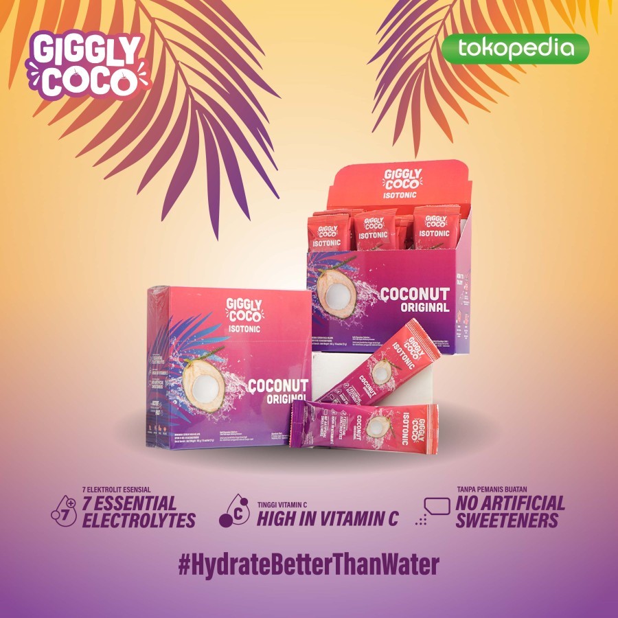 Jual Minuman Kelapa 15 sachet Giggly Coco Coconut Isotonic Drink ...