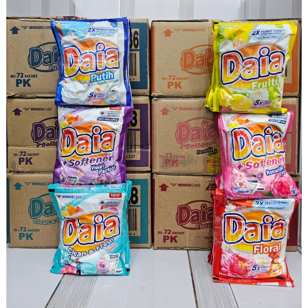 Jual Daia Detergent 46g x 72 Sachet Per Karton | Shopee Indonesia
