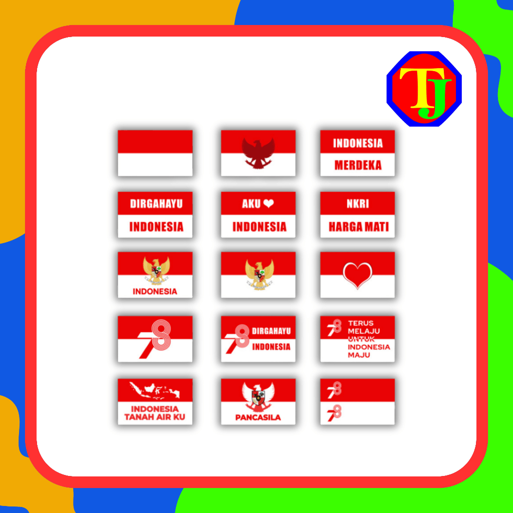 Jual Stiker Bendera Merah Putih isi 64pcs 3,5x2,5cm | Shopee Indonesia