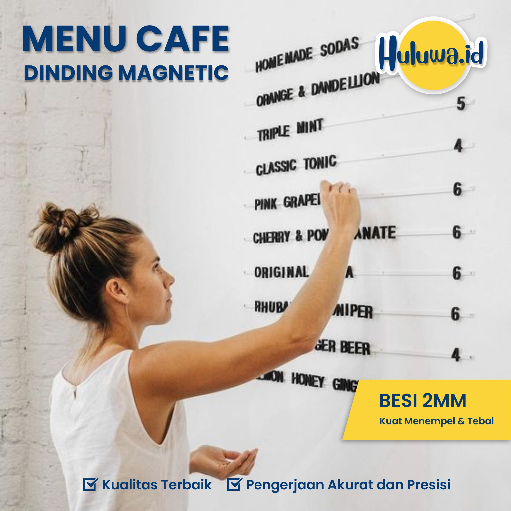 Jual Menu Cafe Dinding Magnetic / Huruf Magnet / Papan Menu Dekorasi ...