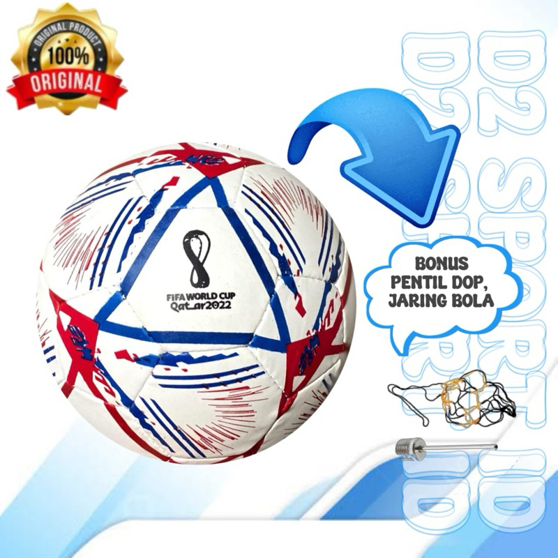 Jual Bola Sepak Size 4 Dan Size 5 Bahan Pu Mpuk Bonus Pentil Dan Jaring ...
