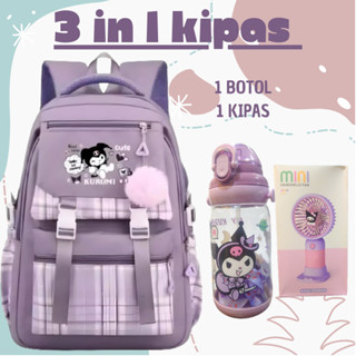 Jual Tas Ransel Anak Perempuan SD-SMP-SMA Motif Kuromi Korean 5in1 | Shopee Indonesia