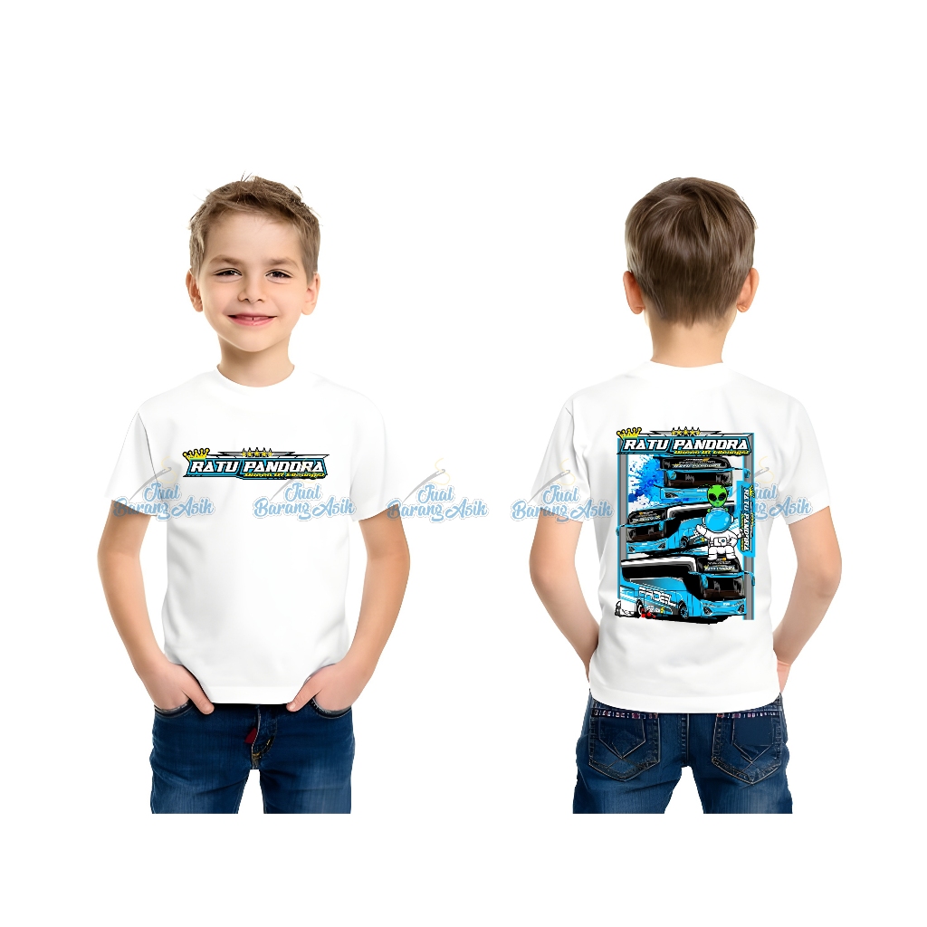 Jual kaos sablon bus ratu pandora dtf anak bahan dari katun combat bisa ...
