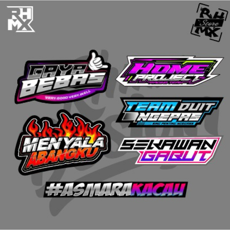 Jual sticker racing pack motor viral terbaru stiker vinyl stiker list ...