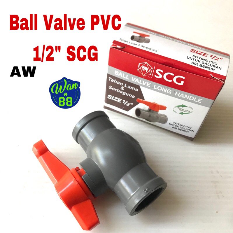 Jual Ball Valve uPVC 1/2” AW SCG | Shopee Indonesia