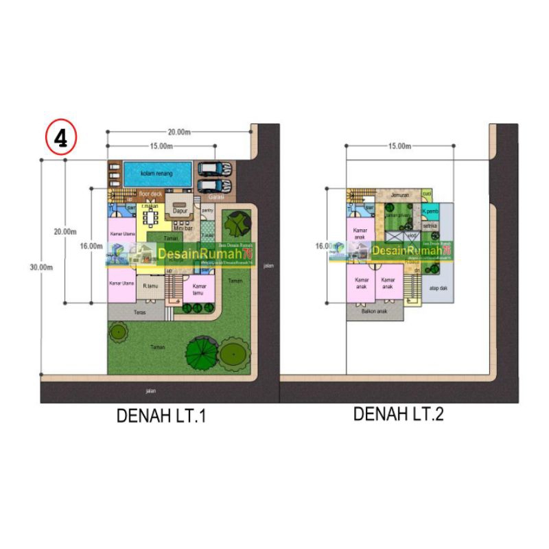 Jual KONSEP DENAH RUMAH MODERN 004. DENAH RUMAH MEWAH, DENAH RUMAH ...