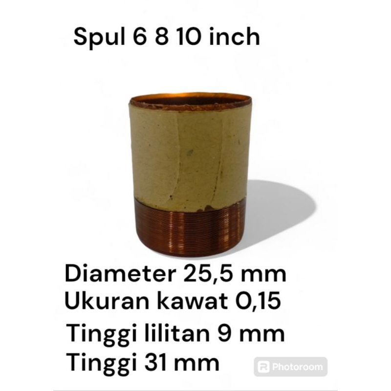 Jual spul spol sepul spool voice coil speaker 6 8 10 inch lubang ...