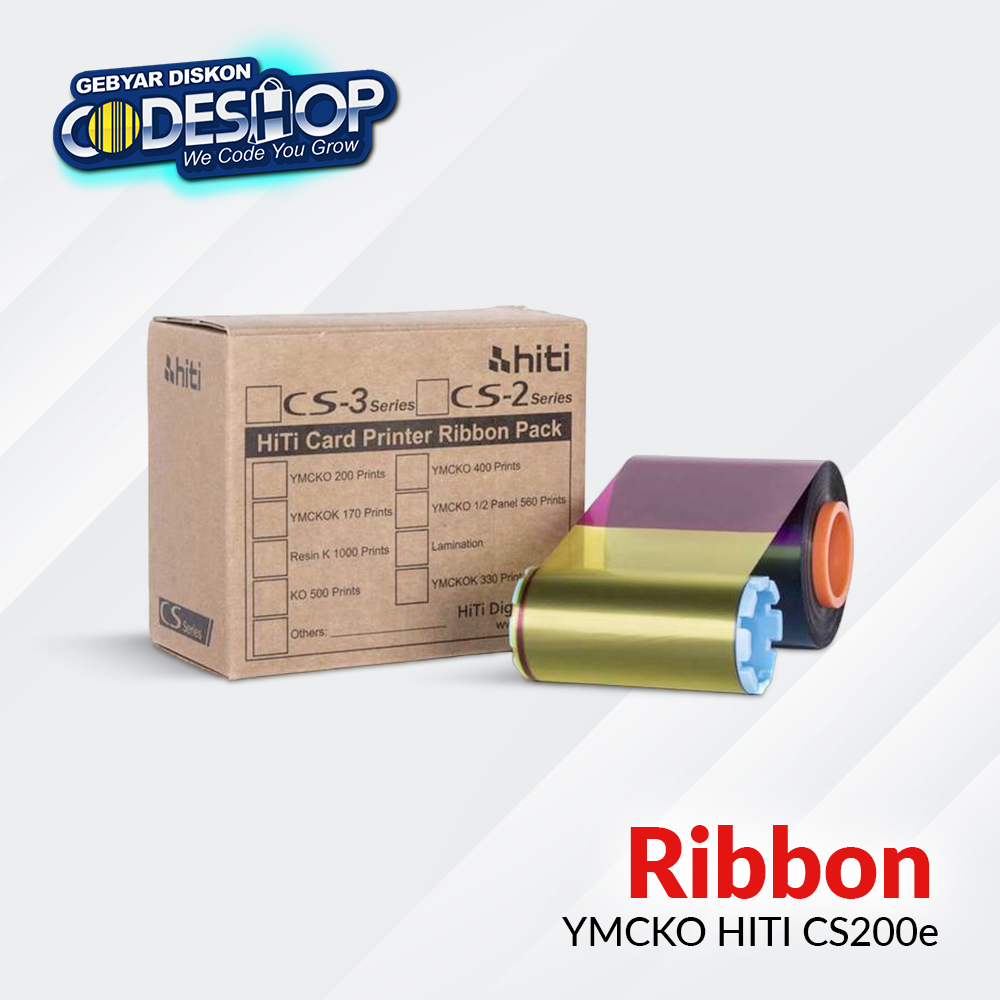 Jual Ribbon Color HiTi CS200e YMCKO 400 Sisi Tinta Warna Colour CS-200e ...