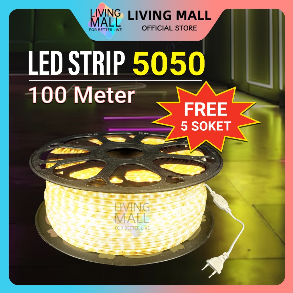 Jual LAMPU LED STRIP 5050 LAMPU HIAS / FREE 5 SOKET / PAKET LAMPU LED ...