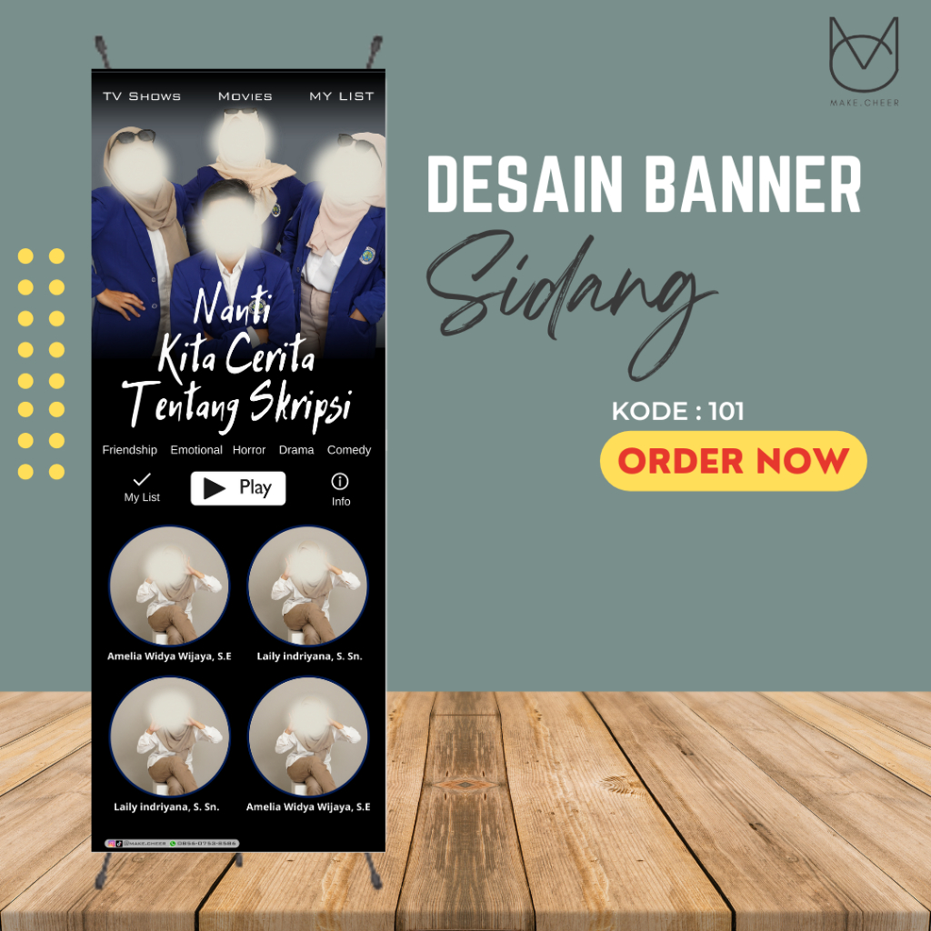 Jual [MAKE CHEER] BANNER WISUDA SEMPRO SIDANG XBANNER SPANDUK CUSTOM Uk ...