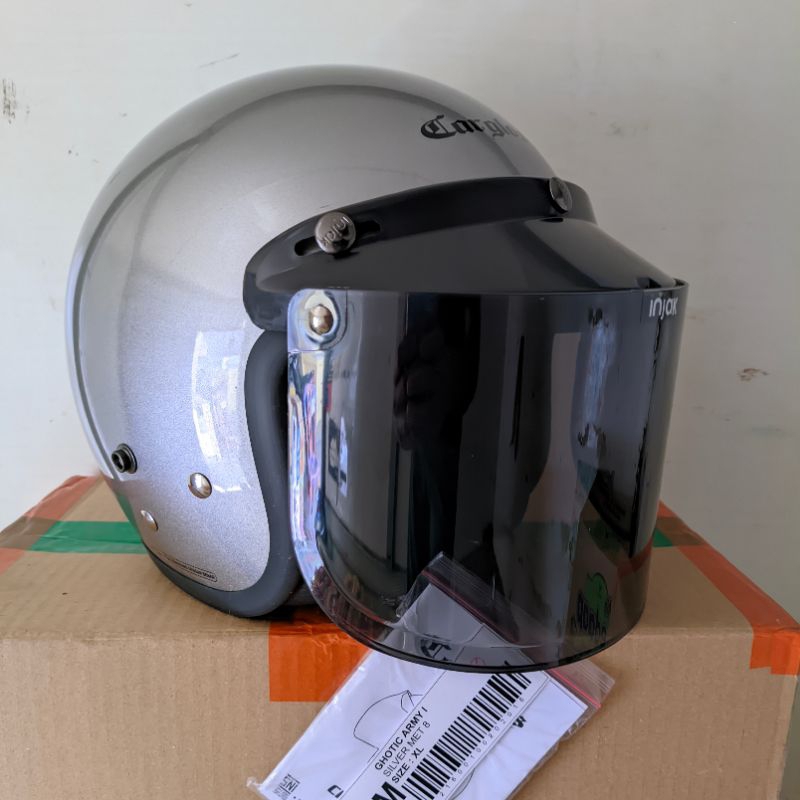 Jual NEW Helm Cargloss Gothic Army Warna Silver Ukuran XL - Helm Bogo ...