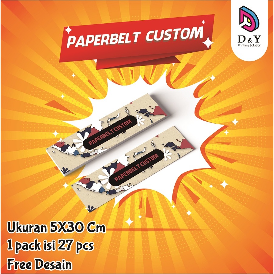 Jual PAPERBELT CUSTOM/PAPER BLET BIRTHDAY/PAPER BELT PACKING/PAPER BELT ...